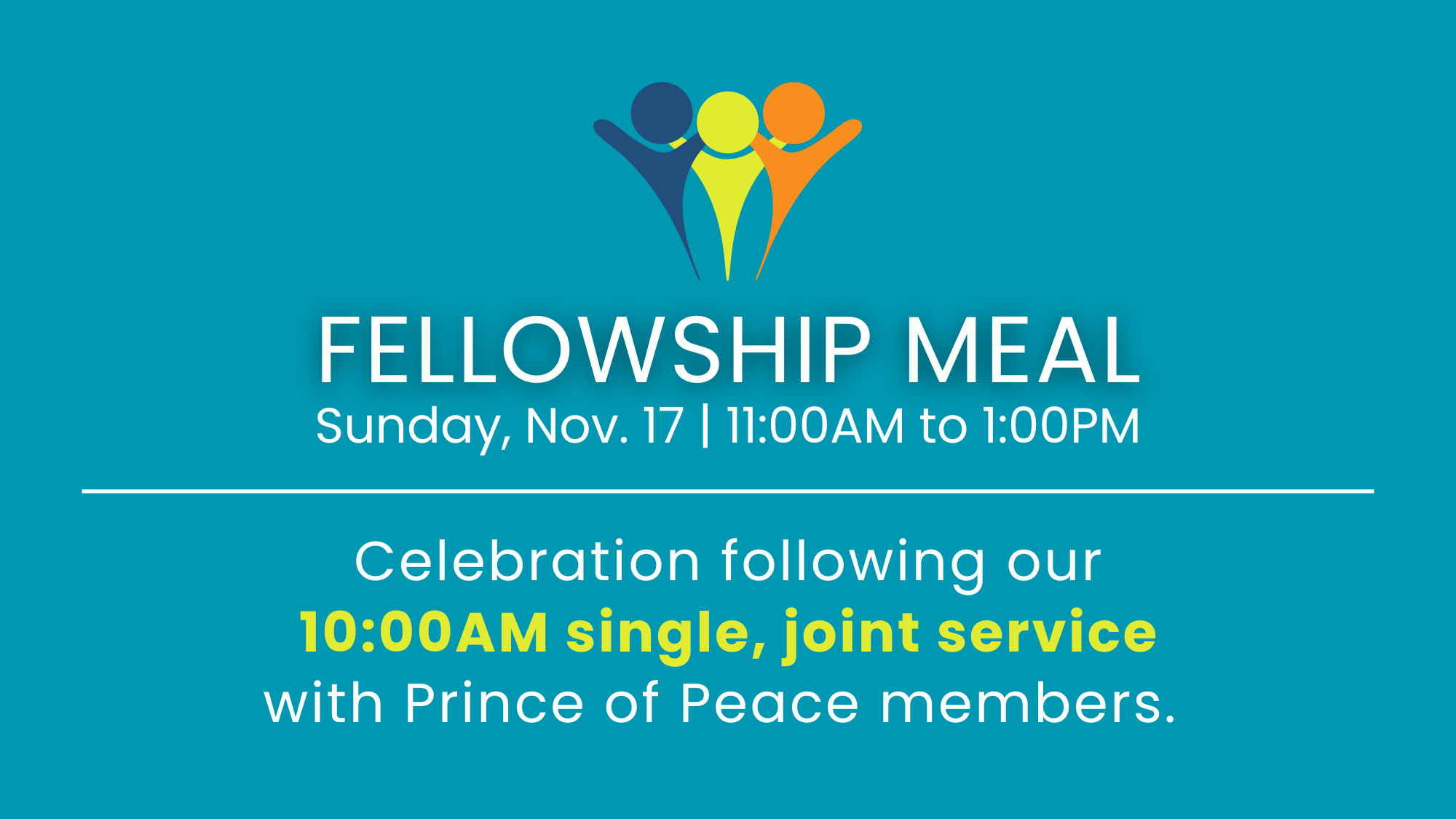 Single, Joint Service & Fellowship Meal - Faith Lutheran Church ...